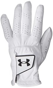 under armour spieth tour glove - 1363656-100 - white/black - lxl