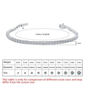 Beyond Brilliance 1/2 Carat Round Natural Diamond Tennis Bracelets for Women | Miracle-plated Sterling Silver Bracelets | Fine Jewelry for Her | Gift Box Included