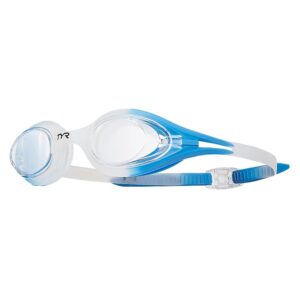 tyr hydra flare adult swim goggles, clear/blue