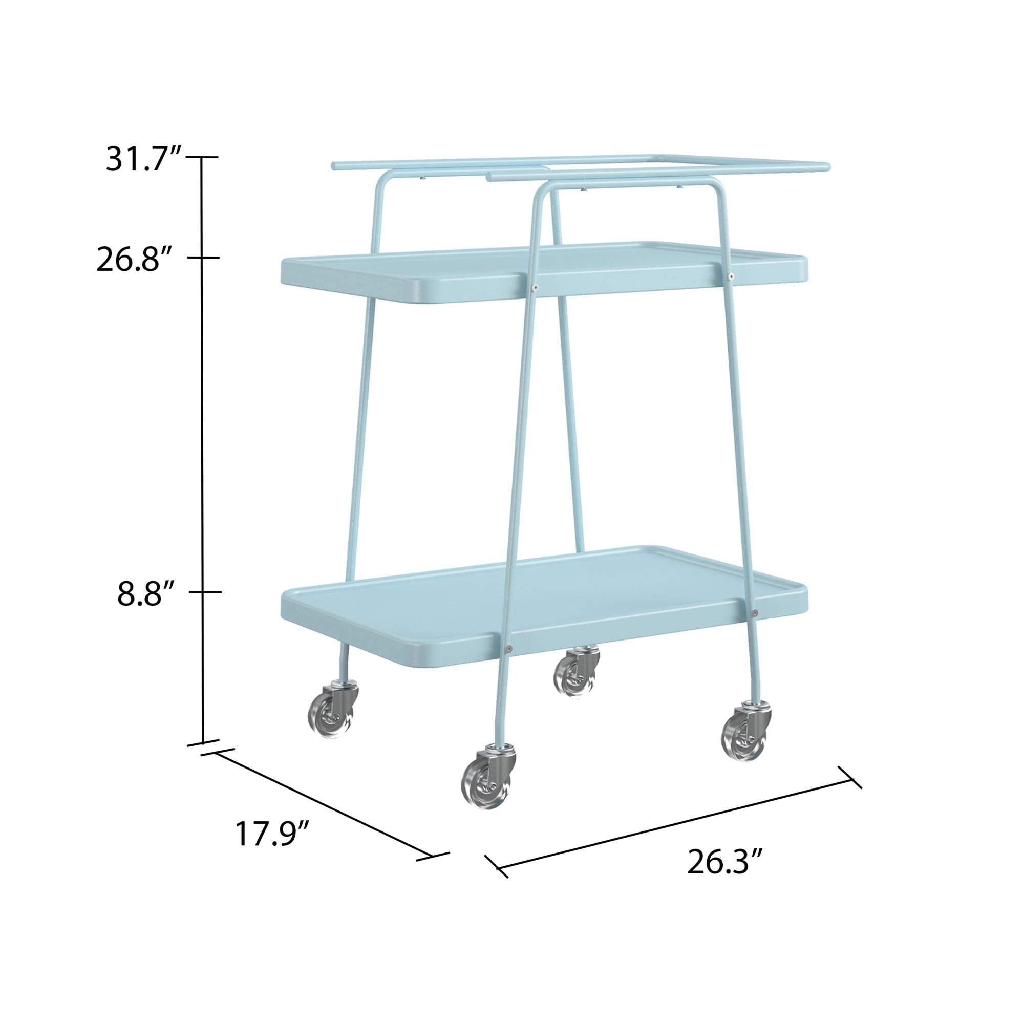 Cosco 2 Tier Serving Cart, Blue