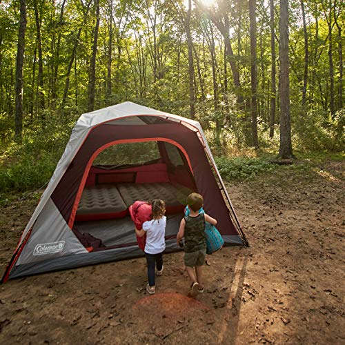 Coleman Skylodge, Instant Setup Camping Tent, Weatherproof Family Tent for 4/6/8/10/12 Person with Pre-Attached Poles, Convertible Screen Room, Room Divider