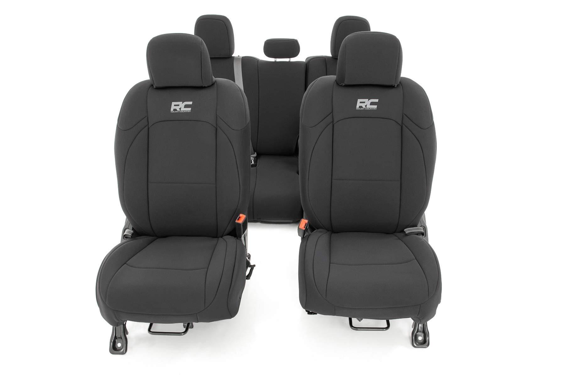 Rough Country Neoprene Seat Covers for 2020-2022 Jeep Gladiator - 91038,Black