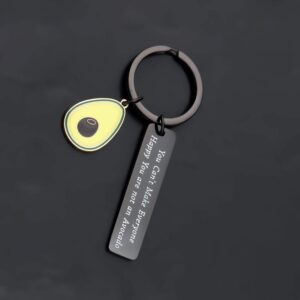 ENSIANTH Funny Avocado Gift You Can’t Make Everyone Happy You Are Not An Avocado Keychain Best Friend Gift (Avocado Keychain black)