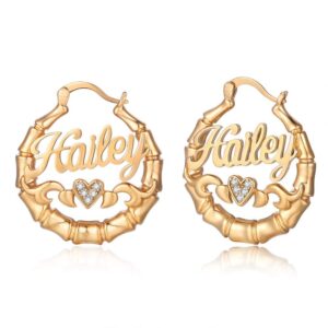 gifts for her personalized name hoop earrings custom unique name eardrops for women birthday jewelry