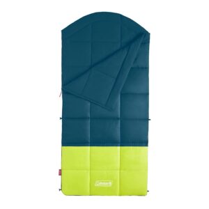 coleman kompact sleeping bag, indoor/outdoor lightweight sleeping bag for adults, 20°f/30°f/40°f options for camping, hiking, backpacking with included compression sack; big & tall