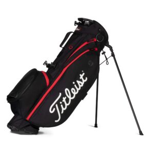 titleist - players 4 golf bag - black/black/red