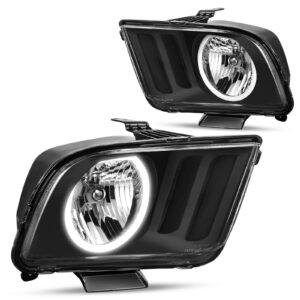 dwvo headlight aseembly compatible with ford mustang 05 06 07 08 09 2005 2006 2007 2008 2009 headlamp with led drl