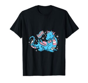 trans pride dragon t-shirt