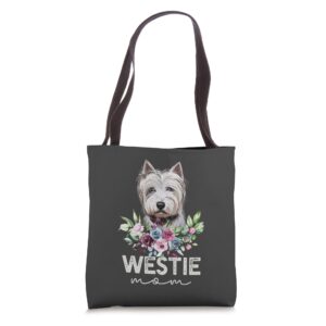 west highland white terrier gifts dog mama westie mom tote bag