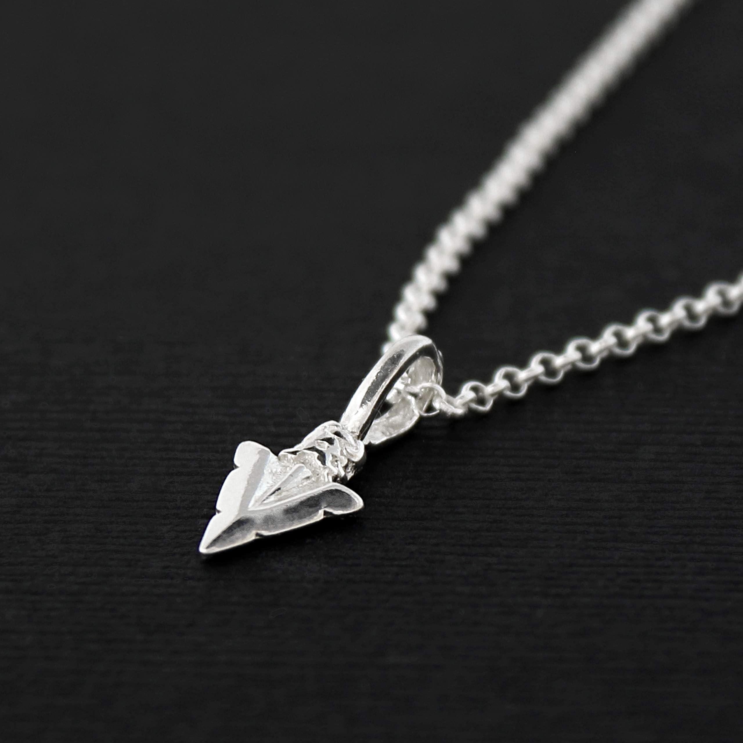 A Charmed Impression Arrowhead Necklace • Best Friend Tribe Necklace • Soul Sister Gift • Arrowhead Charm • Friendship Jewelry • Silver or Gold Arrow Sterling Silver