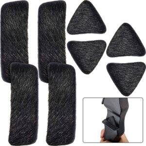 4 pairs recurve bow arrow rest archery hair arrow rest stick on bow rest fur adhesive shelf rests longbow fur pad recurve bow accessories for outdoor hunting shooting practice