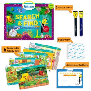 Skillmatics Preschool Learning Activity - Search and Find Educational Game, Perfect for Kids, Toddlers Who Love Toys, Art and Craft Activities, Gifts for Girls and Boys Ages 3, 4, 5, 6