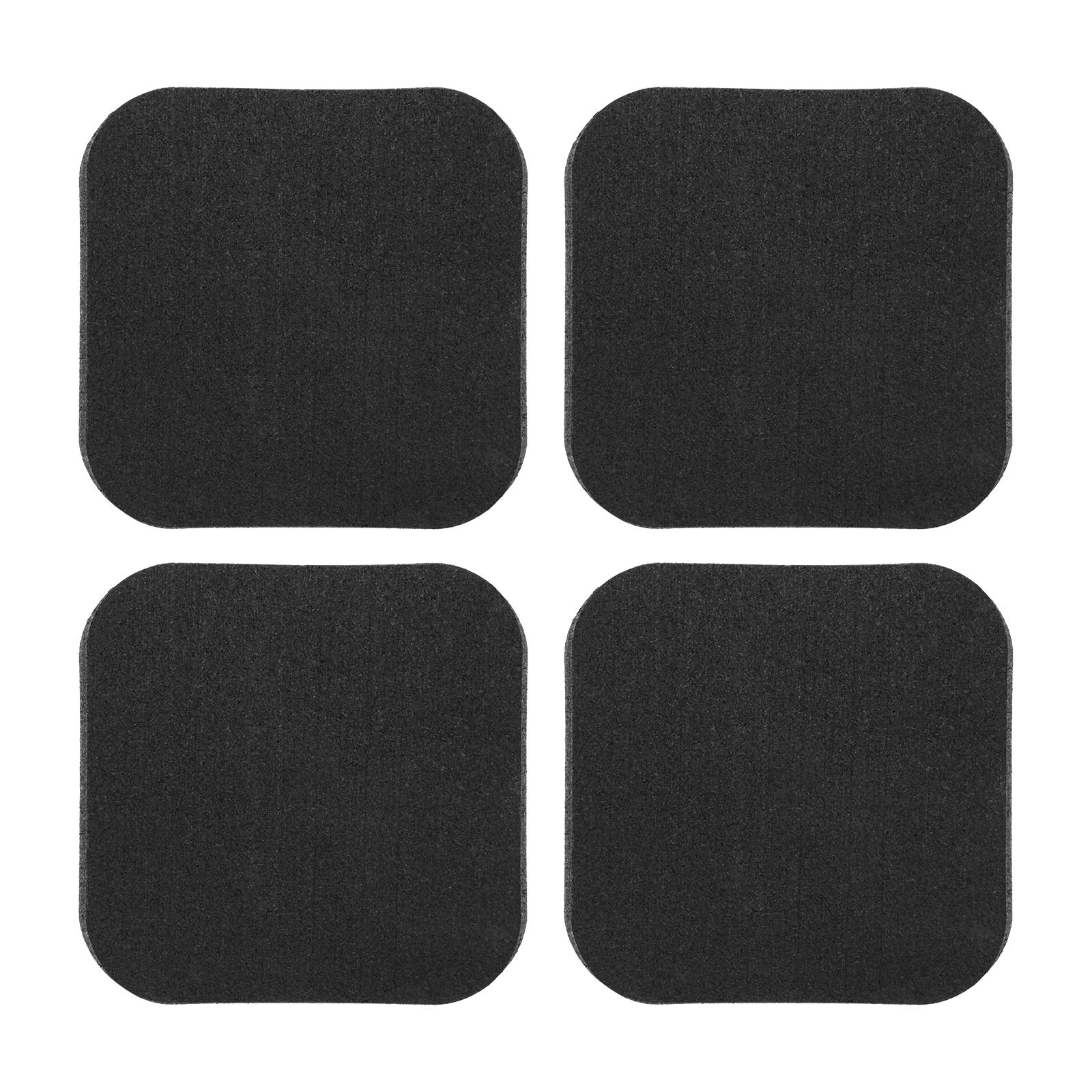 4Pcs Treadmill Mats, Coolrunner High Density Equipment Pads Noise Reduction for Floor Protection, Washing Machine Pads, Anti Vibration Rubber mats for Stationery Bike, Rowing Machine, Home Gym Station