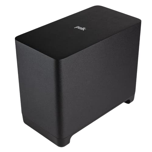 Polk Audio React 7" Wireless Subwoofer - Designed to Add Deep, Impactful Bass to Polk React Soundbar, Bass Adjust EQ, Amazon Alexa Compatible