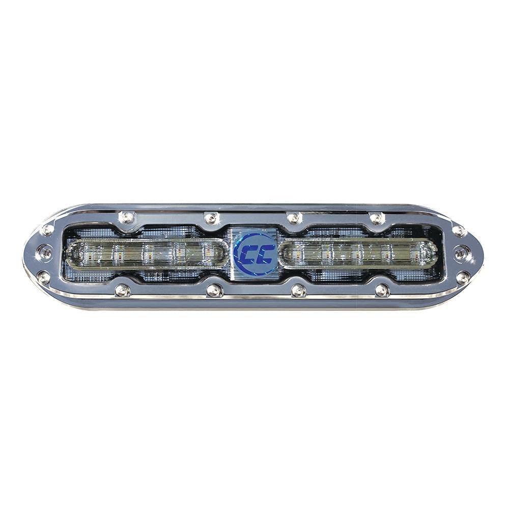 shadow-caster SCM-10 LED Underwater Boat Light - Color-Changing (RGBW) - 316 Stainless Steel Housing - Polycarbonate Lens - IP68 Fully Submersible Waterproof