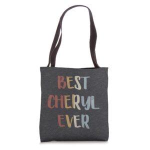 best cheryl ever retro vintage name gift dark heather gray tote bag