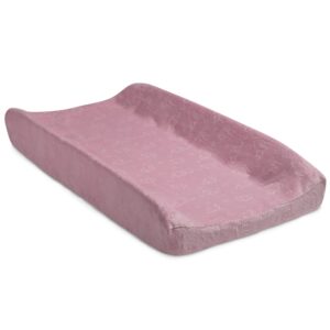 serta perfect sleeper contoured changing pad with plush cover, pink