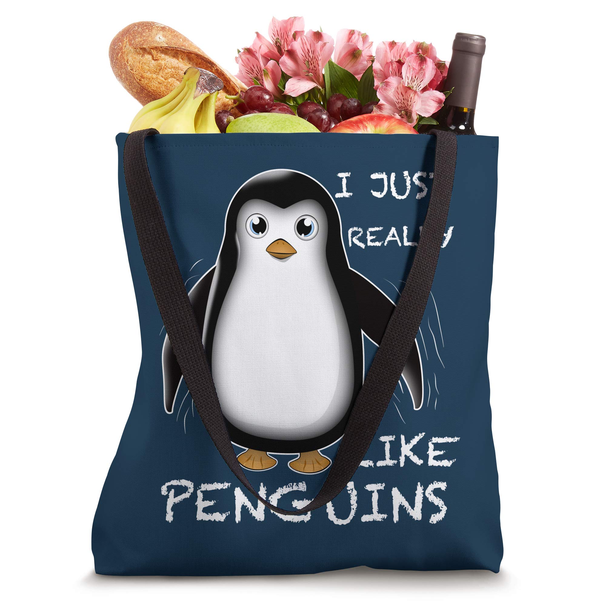 Cute Penguins Gifts for Women Men Kids Girls Funny Penguin Tote Bag