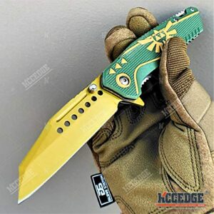 KCCEDGE BEST CUTLERY SOURCE Pocket Knife Camping Accessories Survival Kit 8" Folding Knife 3cr13 Stainless Steel Blade Tactical Knife Hunting Knife Camping Gear 80152