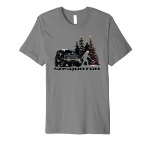 ford bronco holiday sasquatch premium t-shirt