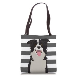 border collie dog lover gift tote bag