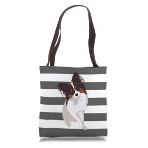 papillon dog lover gift tote bag