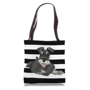 schnauzer dog lover gift tote bag