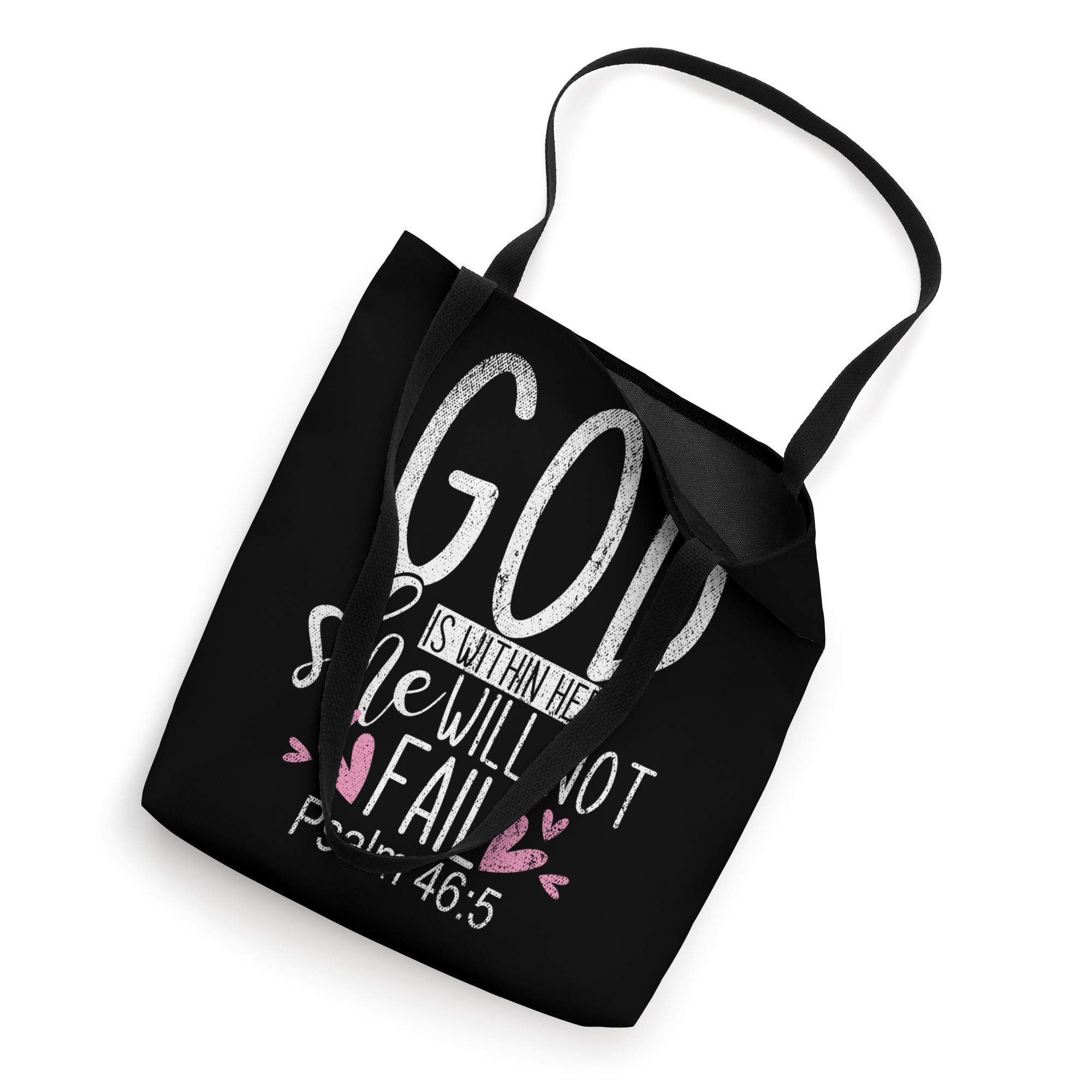 God Is Within Her She Will Not Fail Christianity Prayer Tote Bag