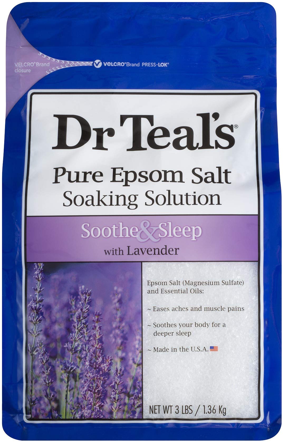 Dr. Teal's Pure Epsom Salt Soaking Solution Gift Set (2 Pack, 3lbs ea.) - Soothe & Sleep Lavender, Restore & Replenish with Pink Himalayan Salt - Essential Oils Relieve Stress & Promote Better Sleep