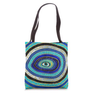 evil eye amulet ornament tote bag