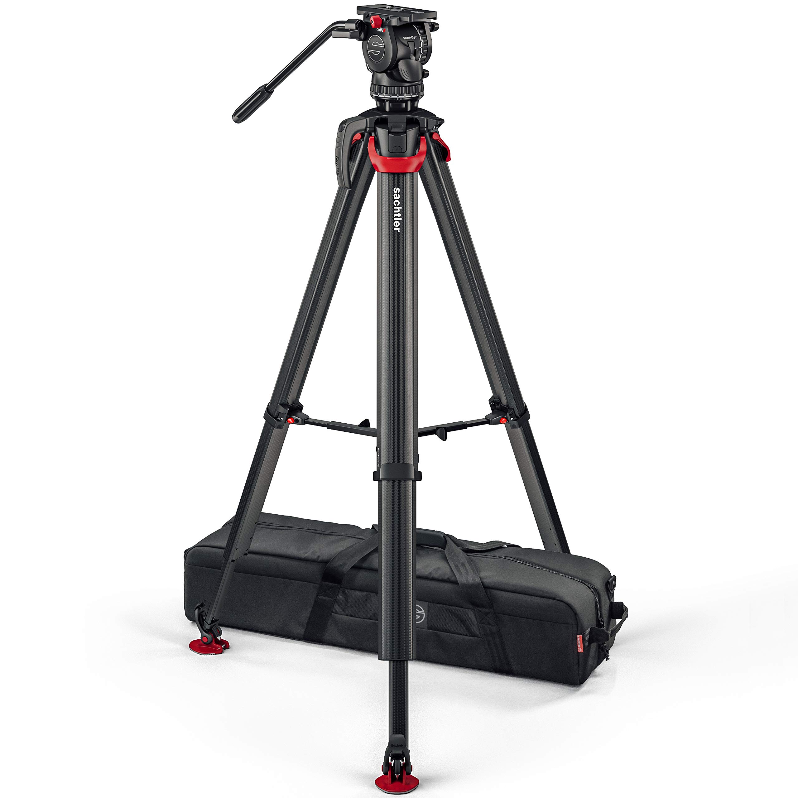 Sachtler aktiv6 Sideload Fluid Head System with Flowtech75 Tripod & Mid-Level Spreader