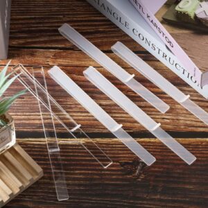 eBoot 8 Pieces Music Stand Clips Music Stand Page Holder Transparent Sheet Holder Clear Acrylic Music Read Clip for Wind for Musician Outdoor