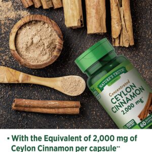 Nature's Truth Ceylon Cinnamon Pill Capsules | 2000mg | Non-GMO & Gluten Free Supplement