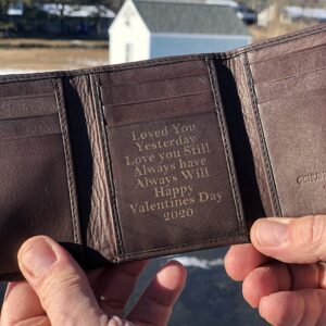 Genuine Leather Tri Fold Personalized Mens Wallet (777)