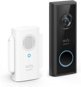 eufy security, wi-fi video doorbell kit, 1080p-grade resolution, 120-day battery, no monthly fees, human detection, 2-way audio, free wireless chime (requires micro-sd card) (renewed)