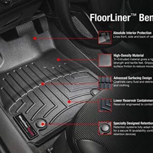 WeatherTech Custom Fit FloorLiners for Tesla Model 3-1st & 2nd Row (441220-1-2), Black