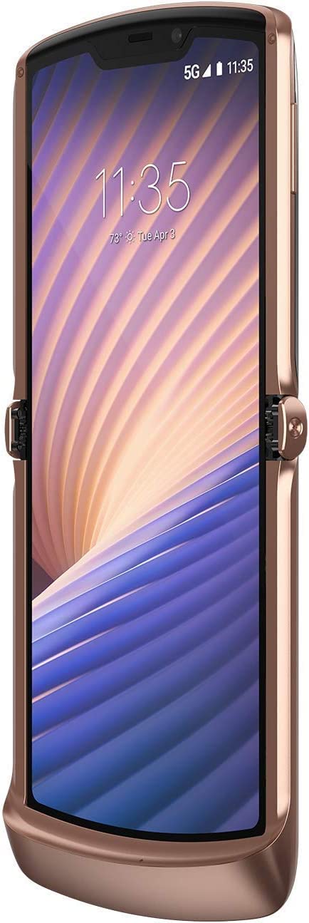 Moto Razr 5G 2020 (256GB, 8GB) 6.2" Flip P-OLED, Snapdragon 765 5G, 2800mAh Battery, 48MP Camera (Fully Unlocked for AT&T, T-Mobile, Verizon, Global) XT2071-2 Gold (Renewed)