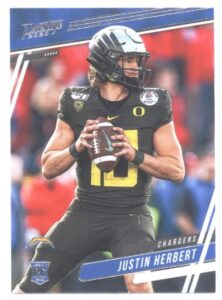 2020 panini prestige #266 justin herbert los angeles chargers nfl football card (rc - rookie card) nm-mt