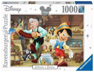 ravensburger disney pinocchio 1000 piece jigsaw puzzle - unique softclick technology vibrant, glare-free artwork | sustainable forestry sourced material