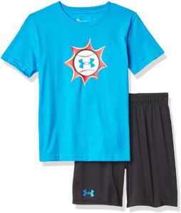 under armour boy shorts, blue circuit s21, 6