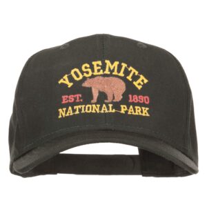 yosemite national park gold embroidered cap - charcoal osfm