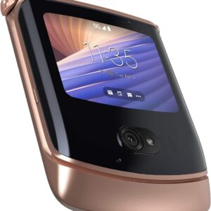 Moto Razr 5G 2020 (256GB, 8GB) 6.2" Flip P-OLED, Snapdragon 765 5G, 2800mAh Battery, 48MP Camera (Fully Unlocked for AT&T, T-Mobile, Verizon, Global) XT2071-2 Gold (Renewed)