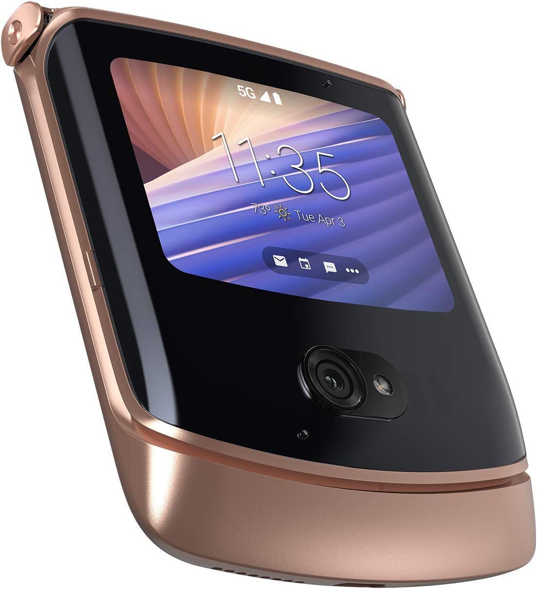 Moto Razr 5G 2020 (256GB, 8GB) 6.2" Flip P-OLED, Snapdragon 765 5G, 2800mAh Battery, 48MP Camera (Fully Unlocked for AT&T, T-Mobile, Verizon, Global) XT2071-2 Gold (Renewed)