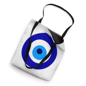 Navy Blue and Aqua Nazar Evil Eye Lucky Charm Symbol Gift Tote Bag