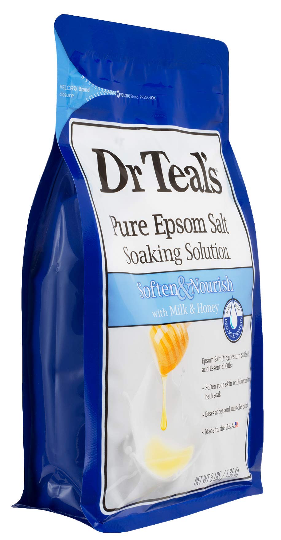 Dr. Teal's Epsom Salt Bath Variety Gift Set (2 Pack, 3lbs Ea.) - Soothe & Sleep with Lavender, Soften & Nourish with Milk & Honey - Essential Oils Moisturize Skin & Ease Aches & Pains