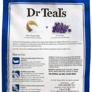 Dr. Teal's Epsom Salt Bath Variety Gift Set (2 Pack, 3lbs Ea.) - Soothe & Sleep with Lavender, Soften & Nourish with Milk & Honey - Essential Oils Moisturize Skin & Ease Aches & Pains