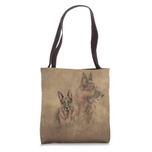 german shepherd dog - gsd collage tote bag