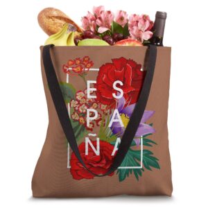 Flowers of España - Spain Word Art - Spanish Pride Tote Bag