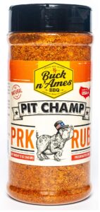 buck n’ ames pit champ prk bbq rub | ribs and pork barbecue seasoning | also great on chicken, lamb, and beef | all natural |12 oz