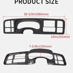 KARPAL Double Din Dash Bezel Cover Kit Compatible With 1999-2002 GMC Sierra Full-Size Trucks/SUV's Chevy Silverado Car Stereo Radio 15731974 15772850